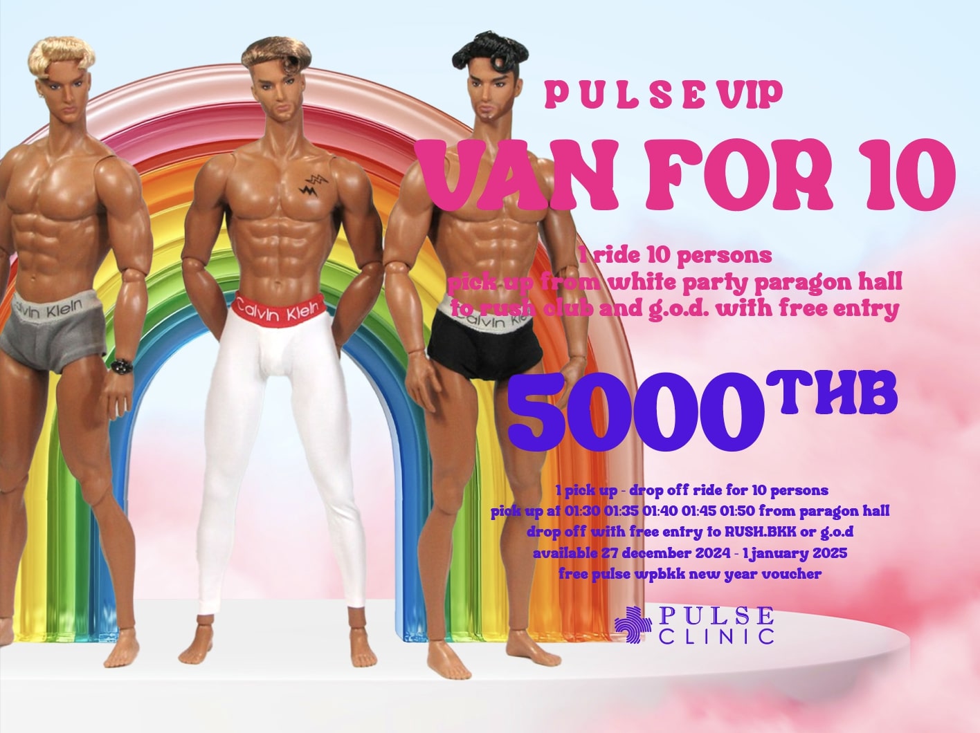 PULSE E-Voucher: VIP Van, Pick-up from White Party to RUSH.BKK/G.O.D ...